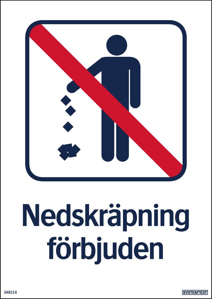 Förbudsskylt "Nedskräpning förbjuden" A4 – St George – St George ...